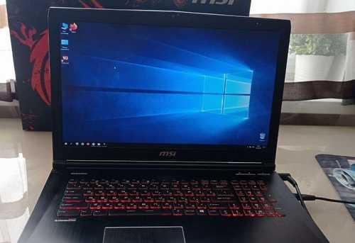 Игровой ноутбук MSI GE72MVR(Core i7-7700, gtx1070)