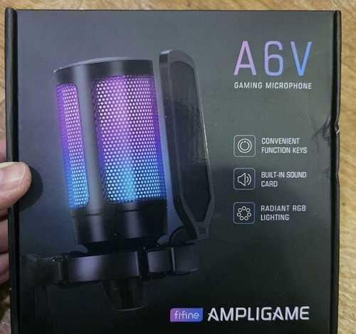 Новый RGB USB-микрофон fifine AmpliGame A6V