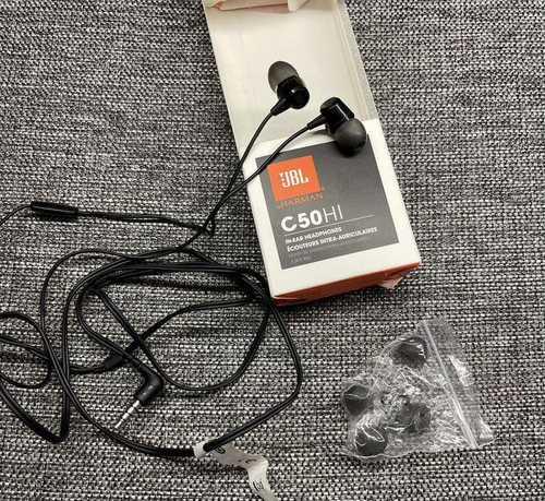 Проводные наушники JBL C50HI чёрные б/у