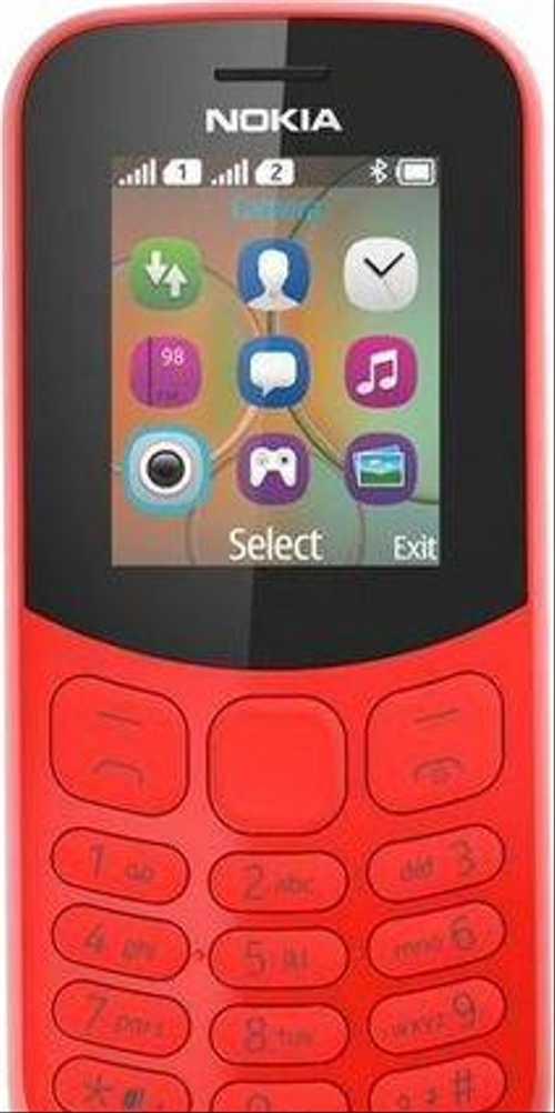 Кнопочный телефон Nokia 130 Dual SIM TA-1017 Red
