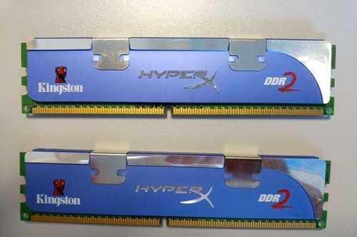 Оперативная память DDR2 2048MBx2 PC8500 1066MHz