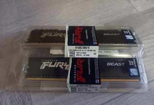 DDR4 32 Gb Kingstone Fury Beast