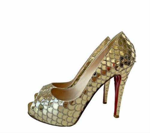 Туфли Christian Louboutin Gold Intricate р 39,5