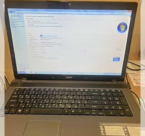 17.3" Acer Aspire 7250G, E-450, RAM 6 ГБ, 500 ГБ, ATI Radeon HD 6470M