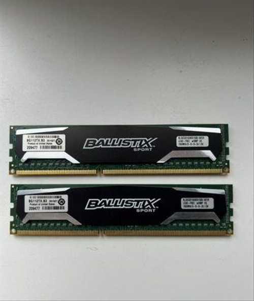 Оперативная память Crucial Ballistix 16GB DDR3