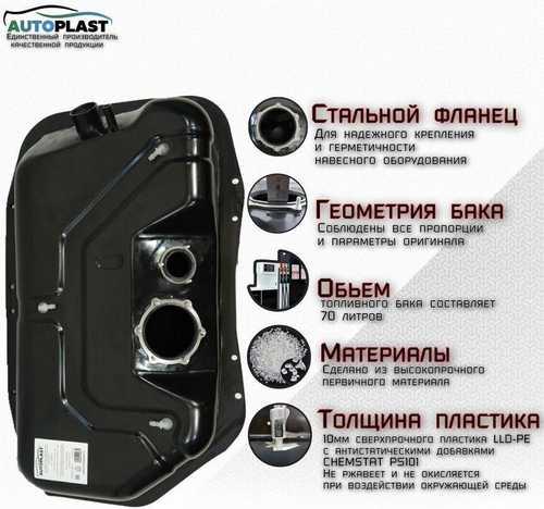 Топливный бак Pajero 2 короткая база дизель
