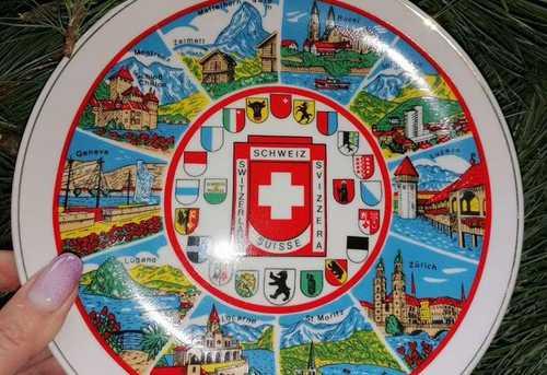 Тарелка настенная Швейцария
