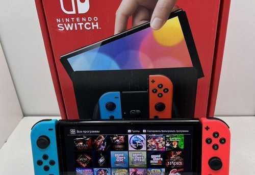 Nintendo switch oled прошитая чип + 256 gb + игры