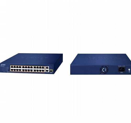 Коммутатор/ planet 24-Port 10/100TX 802.3AT PoE   2-Port 10/100/1000T   1-Port shared 1000X SFP Unma