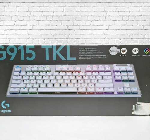 Клавиатура беспроводная Logitech G915 TKL Белая