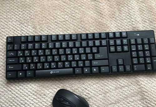 Клавиатура+мышь беспроводная Oklick 210M черный