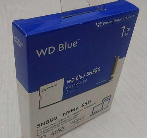 WD Blue SN580 WDS100T3B0E 1тб, M.2 2280, PCIe 4.0