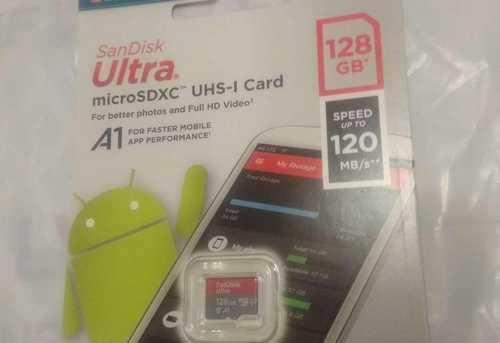 Карта памяти MicroSD SanDisk Ultra 128GB UHS-I