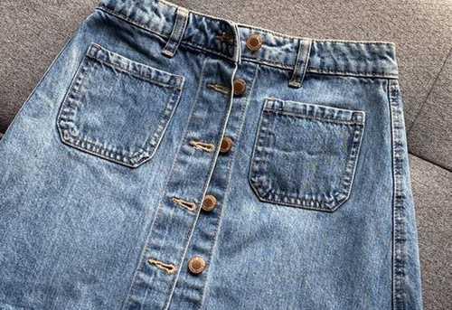 Юбка джинсовая короткая bershka