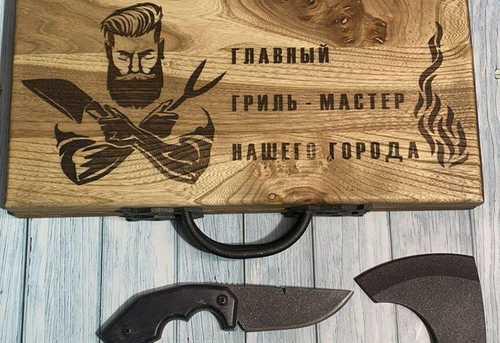 Подарок мужчине шашлычнику набор топор и нож