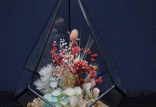 Флорариум "Япония" от Flolefor с сухоцветами