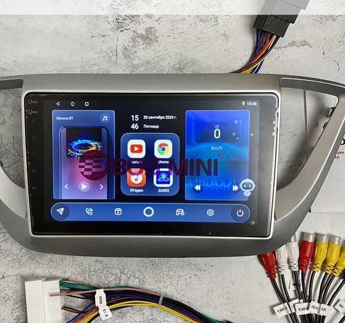 Магнитола android Hyundai Solaris с qled экраном