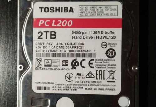 2.5" Жесткий диск Toshiba PC L200 2Tb для ноутбука