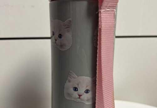 Розовый термос с ASOS с котятами