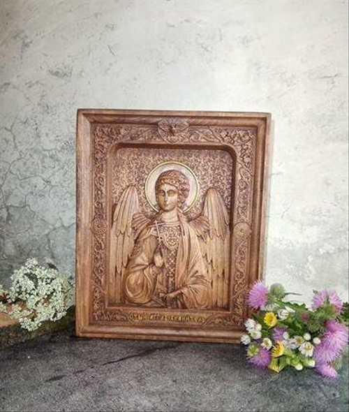 Деревянная Икона,Роспись Золотом, Ангел Хранитель
