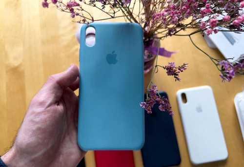 Чехол Apple Silicone Case iPhone Xs Max Cornflower