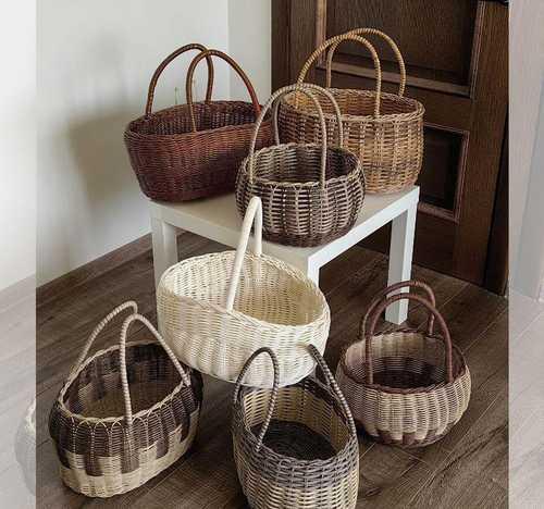 Корзины корзиночки из искусственного ротанга