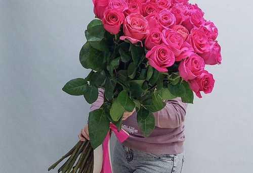 Букет из 35 розовых роз 100см Эквадор