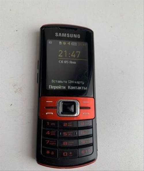Телефон кнопочный samsung C3010 красный