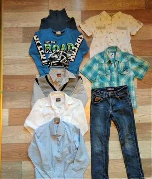 Вещи, джинсы, рубашка, джемпер на мальчика 5-6 лет