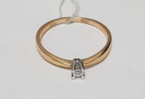 Золотое кольцо с бриллиантами (15500)