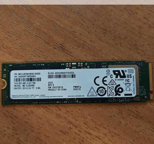 Ssd m2 pcie Samsung 256gb