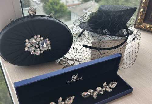 Серьги стразы Swarovski вечерние