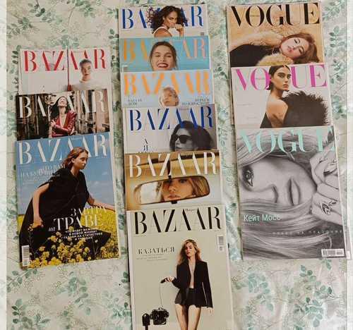 Журналы Vogue и Harper's bazaar