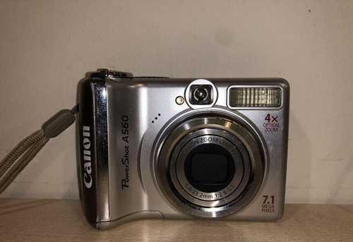 Компактный фотоаппарат canon PowerShot A560