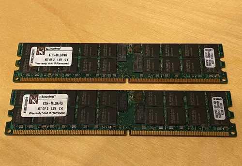 Серверная DDR2 4 гб Kingston (KTH-MLG4/4G)