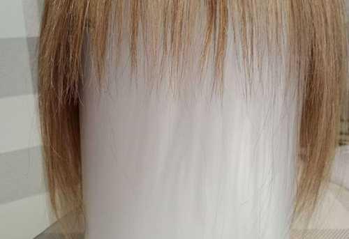 Накладка из натуральных волос с чёлкой