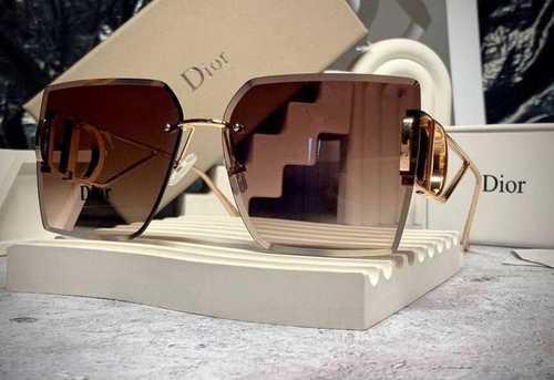 Очки Dior золотые женские