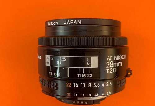 Nikon AF nikkor 28mm F/2.8 D бу