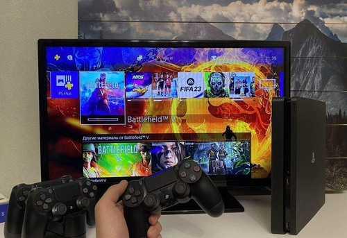 Sony playstation ps4 slim (более 100 игр)