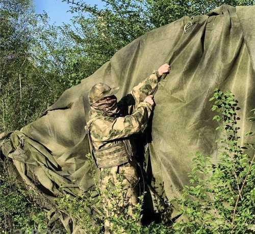 Масксеть сеть военная маскировочная тент 2 стороны