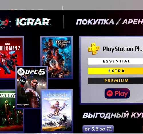 Аренда игр ps5 ps4 подписка PS Plus Deluxe