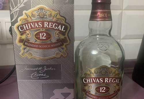 Бутылка пустая с коробкой chivas regal 0,7