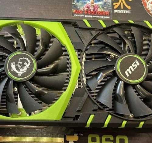 Видеокарта MSI GTX 960 Gaming 100ME 2gb