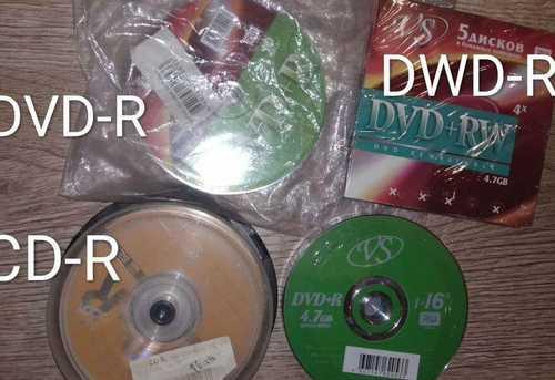 Диски чистые CD-R DVD-RW DVD-R