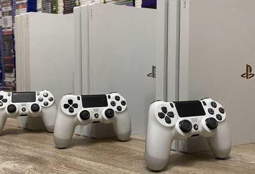 PS4 Pro 1TB White 3 рев / как новые с играми