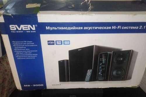 Мультимедийная акустика sven ms3000
