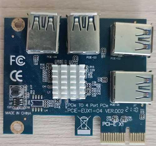 Разветвитель PCI-E на 4 usb