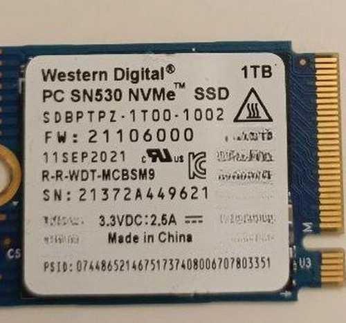 Жесткий диск - SSD - WD SN530 M.2 2230 1 тб