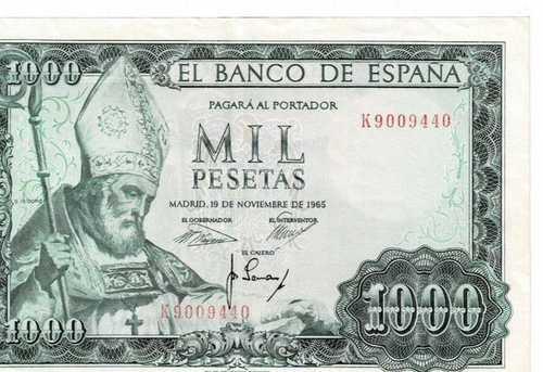 1000 песет 1965 год Испания
