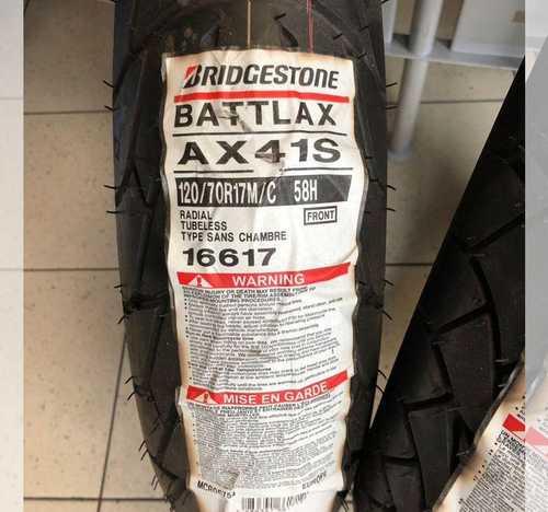 Моторезина 120 70 17 Bridgestone AX41S